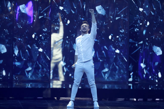 Contest Sergey Lazarev Russia Performs During Editorial Stock Photo ...