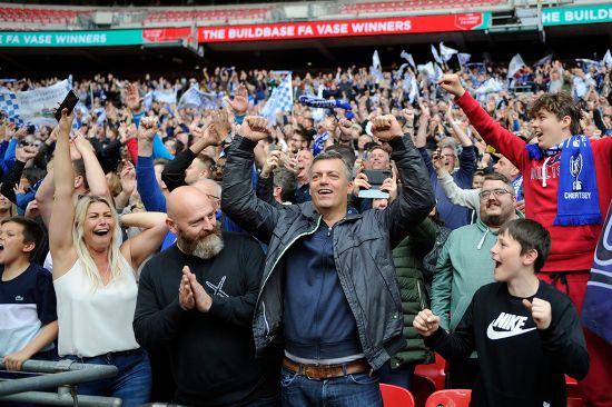 Chertsey Town Fans Celebrate After Fa Editorial Stock Photo - Stock ...