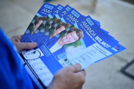Electioneera Hands Out How Vote Cards Editorial Stock Photo - Stock ...