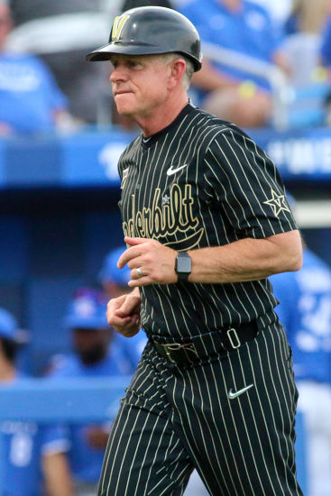 Vanderbilt Baseball Coach Tim Corbin During Editorial Stock Photo ...