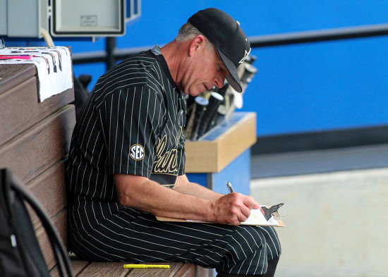 Vanderbilt Baseball Coach Tim Corbin During Editorial Stock Photo ...