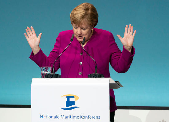 German Chancellor Angela Merkel Delivers Speech Editorial Stock Photo ...