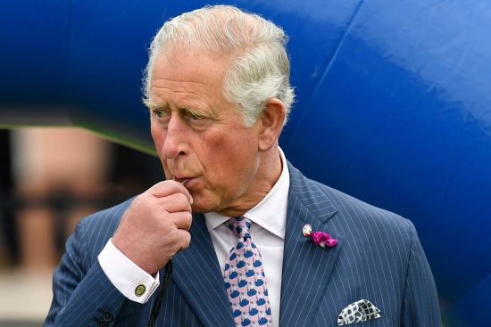 Britains Charles Prince Wales Blows Whistle Editorial Stock Photo ...