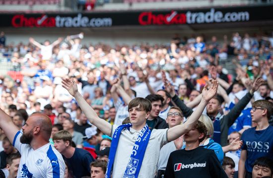 Tranmere Rovers Fans Celebrate Stands Editorial Stock Photo - Stock ...
