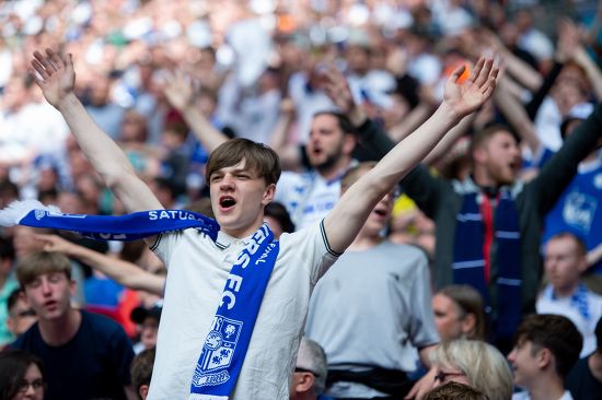 Tranmere Rovers Fans Celebrate Stands Editorial Stock Photo - Stock ...