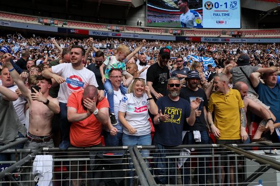Tranmere Rovers Fans Celebrate Stands Editorial Stock Photo - Stock ...