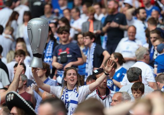 Tranmere Rovers Fans Celebrate Stands Editorial Stock Photo - Stock ...