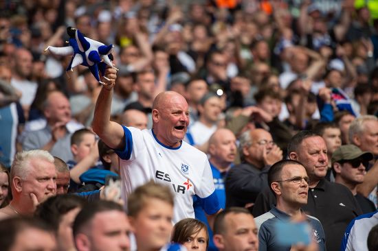 Tranmere Rovers Fans Celebrate Stands Editorial Stock Photo - Stock ...