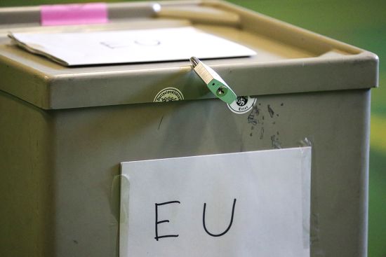 European Parliament Elections Ballot Box Sealed Editorial Stock Photo ...