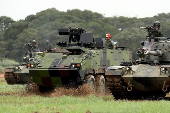 Taiwanese Soldiers On Cm33 Armored Vehicle Editorial Stock Photo ...
