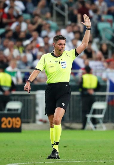 Italian Referee Gianluca Rocchi Gestures During Editorial Stock Photo ...