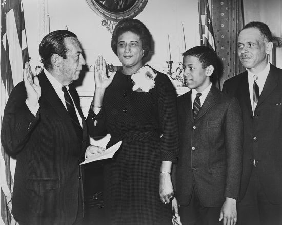 Constance B Motley Family Being Sworn Editorial Stock Photo - Stock ...