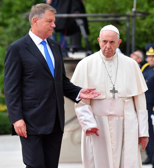 Pope Francis R Romanian President Klaus Editorial Stock Photo - Stock ...