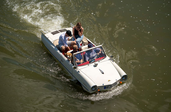 People Amphicar Amphibian Vehicle On Neckar Editorial Stock Photo ...