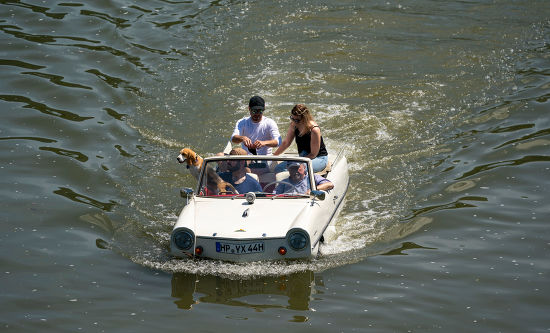 People Amphicar Amphibian Vehicle On Neckar Editorial Stock Photo ...