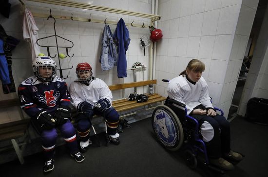 Disabled Children Prepare Locker Room Before Editorial Stock Photo ...
