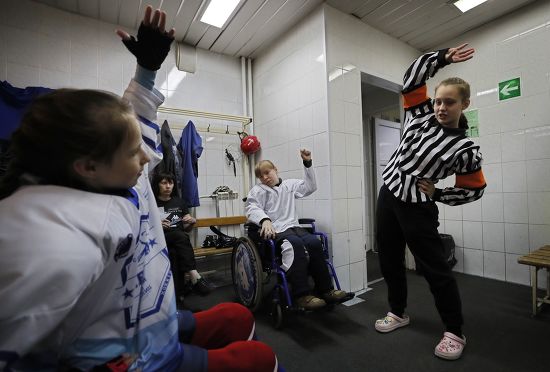 Disabled Children Prepare Locker Room Before Editorial Stock Photo ...