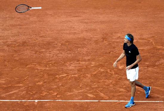 Alexander Zverev Germany Throws His Racket Editorial Stock Photo ...