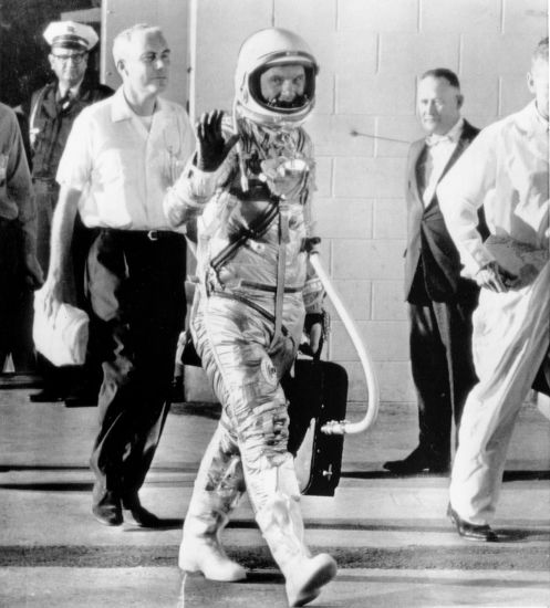 John Glenn Gives Jaunty Wave Photographers Editorial Stock Photo ...