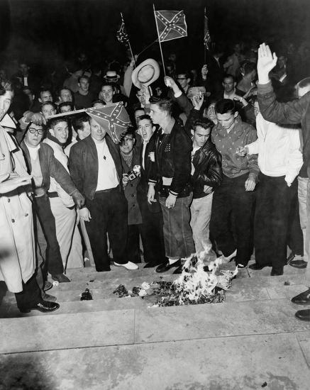 Segregationist Protest White Students Burn Integration Editorial Stock ...
