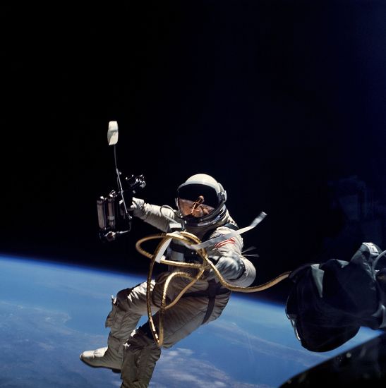 Astronaut Edward White Floating Weightless During Editorial Stock Photo ...