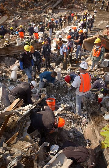 Rescue Workers Clear Rubble World Trade Editorial Stock Photo - Stock ...