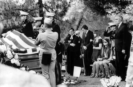 Marine Bugler Plays Taps Funeral Ronald Editorial Stock Photo - Stock ...