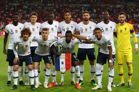 Frances Starting Eleven Poses During Uefa Editorial Stock Photo - Stock ...