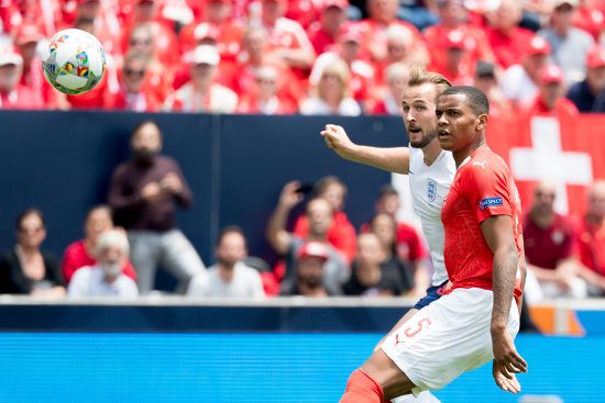 Englands Harry Kane L Fights Ball Editorial Stock Photo - Stock Image ...