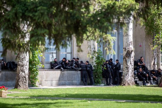 Riot Police Rest Backside Government Building Editorial Stock Photo ...