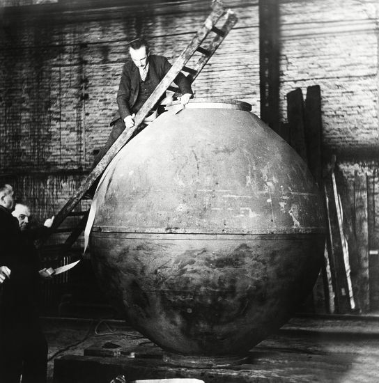 Auguste Piccard On Ladder Examining Nacelle Editorial Stock Photo ...