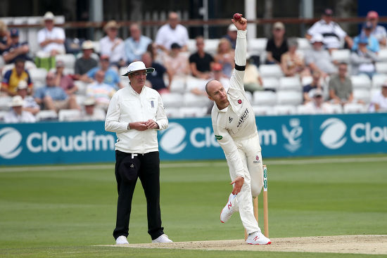 Jack Leach Bowling Action Somerset During Editorial Stock Photo - Stock ...