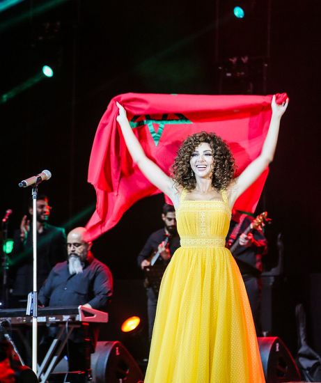 Lebanese Singer Myriam Fares Holds Moroccan Editorial Stock Photo ...