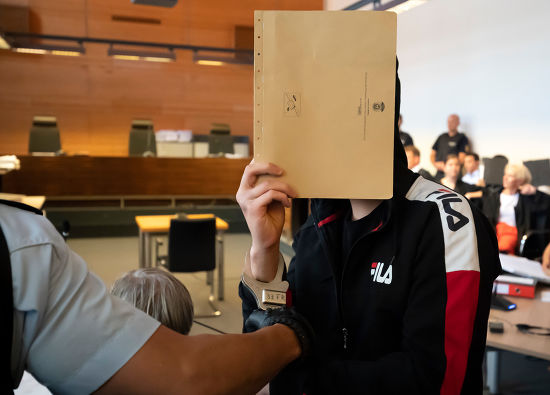 Defendant Covers His Face He Arrives Editorial Stock Photo - Stock ...