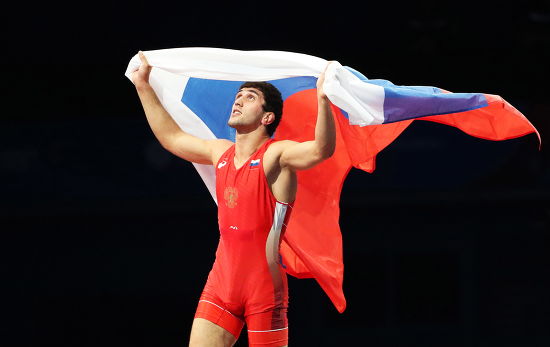 Zaurbek Sidakov Russia Celebrates After Defeating Editorial Stock Photo ...
