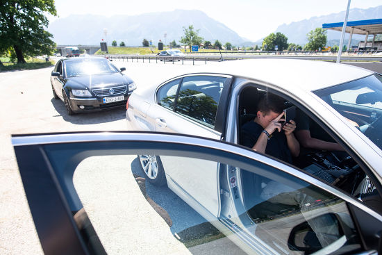 Officer Bavarian Border Police Checks Documents Editorial Stock Photo ...