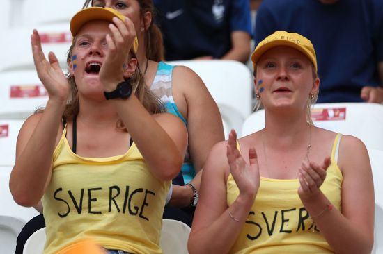 Supporters Sweden Cheer Before Fifa Womens Editorial Stock Photo ...