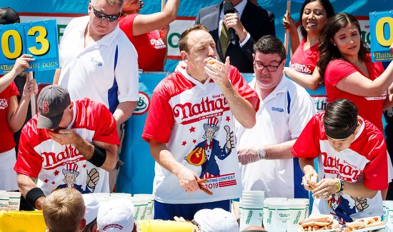 Competitive Eaters George Chiger L Joey Editorial Stock Photo - Stock ...