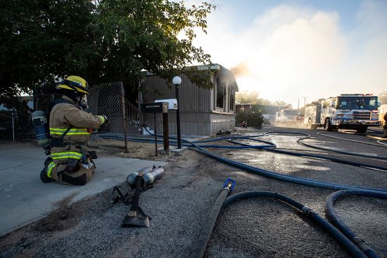 Firefighters Put Out Electrical Fire According Editorial Stock Photo ...