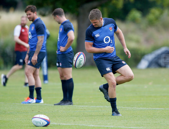 Owen Farrell Flicks Ball His Feet Editorial Stock Photo - Stock Image ...