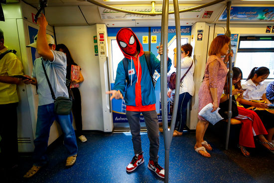 Thai Cosplayer Nicky Dressed Spiderman Rides Editorial Stock Photo - Stock Image | Shutterstock