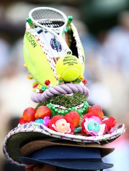 Spectator Wimbledon Themed Hat Editorial Stock Photo - Stock Image ...