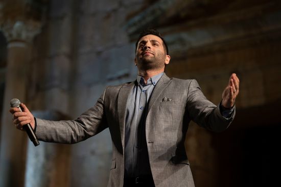 Jordanian Singer Yehya Sweiss Performs During Editorial Stock Photo ...