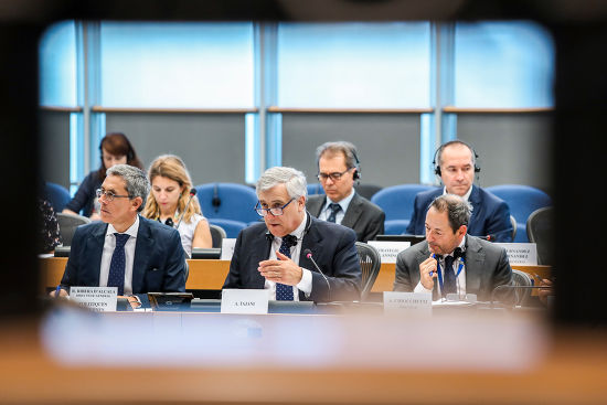 Antonio Tajani Cult Committee Meeting European Editorial Stock Photo ...