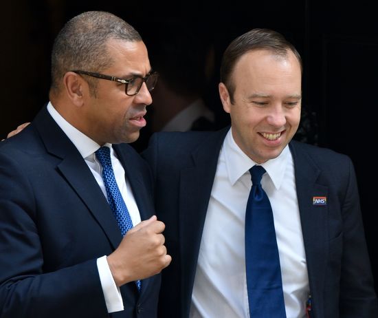 James Cleverly Matt Hancock Ministers Leaving Editorial Stock Photo ...