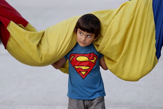 Romanian Boy Adrian 7 Helps Carrying Editorial Stock Photo - Stock ...