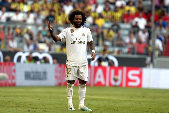Marcelo Real Madrid Sticks Two Fingers Editorial Stock Photo - Stock ...