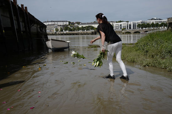 People Throw Flowers Into River Pay Editorial Stock Photo - Stock Image ...