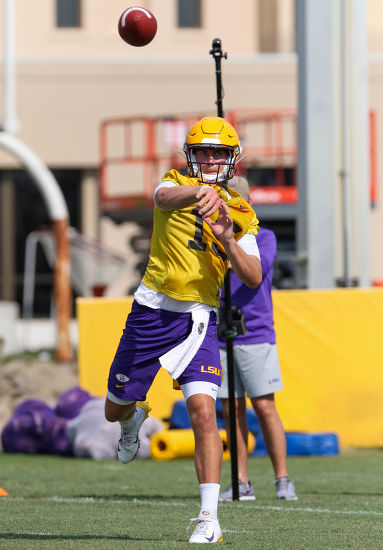 Lsu Backup Quarterback Myles Brennan 15 Editorial Stock Photo - Stock ...