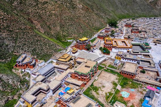 Aerial View Labrang Monastery Xiahe County Editorial Stock Photo ...